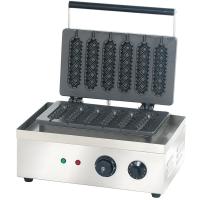 China Baking Waffle Cake Bread Custom Commercial Electric Corn Hot Dog Waffle Maker with 6 Sticks 400x264x230mm for sale