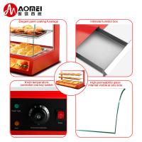 China Professional Electric Red Glass Food Warmer Display Showcase with Toughened Glass for sale