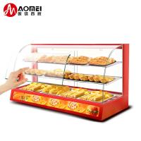 China Professional Electric Red Glass Food Warmer Display Showcase with Toughened Glass for sale