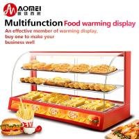 China Professional Electric Red Glass Food Warmer Display Showcase with Toughened Glass for sale