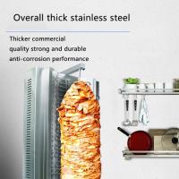 China 23 KG Automatic Grade Automatic Gas Shawarma Machine for Fast and Kebab Doner Slicing for sale