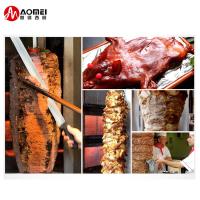 China 23 KG Automatic Grade Automatic Gas Shawarma Machine for Fast and Kebab Doner Slicing for sale