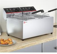 China Electric 12 Liter Commercial Double Baskets Deep Fryers Machine for Your Food Service for sale