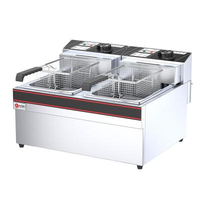 China 15L 15L Two Tanks Two Baskets Deep Fat Fryer for Restaurant Snack Bars Year 2023 for sale