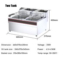 China 15L 15L Two Tanks Two Baskets Deep Fat Fryer for Restaurant Snack Bars Year 2023 for sale