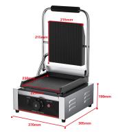 China 22x22 Electric Panini Grill Stainless Steel Single Contact Sandwich Press Commercial Grill for sale