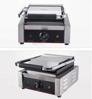 China 22x22 Electric Panini Grill Stainless Steel Single Contact Sandwich Press Commercial Grill for sale