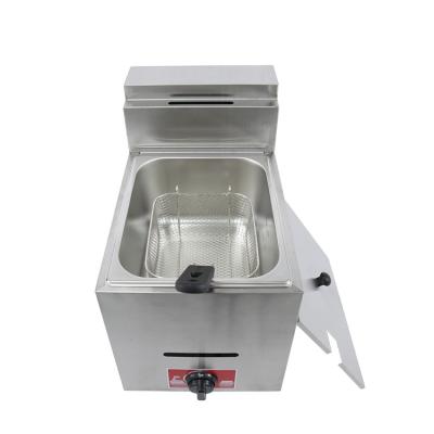 China Continuous 6L Mini LPG Gas Deep Fryer for Making Frying Food on Table Top for sale