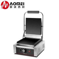 China Non-stick Electric Press Grill Full Flat Grill Type for Commercial Grilled Sandwiches for sale