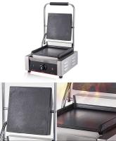 China Non-stick Electric Press Grill Full Flat Grill Type for Commercial Grilled Sandwiches for sale