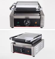 China Non-stick Electric Press Grill Full Flat Grill Type for Commercial Grilled Sandwiches for sale