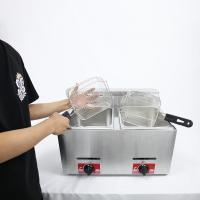 China 6L 6L Double-tank Gas Fryer for Making Frying Food on Table Top in Commercial Kitchen for sale