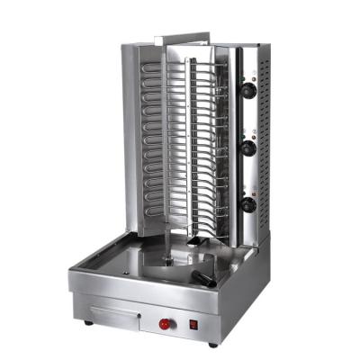 China 3 Burners Automatic Chicken Doner Kebab Shawarma Grill Equipment Machine with Broilers for sale