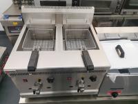 China High 18L 18L Industrial Large Deep Fryer Gas Fryer Machine with 2 Tank and 2 Basket for sale
