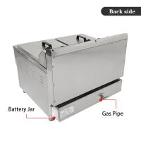 China Stainless Steel Gas Fries Frying Machine Double Tank Commercial Table Top Deep Fryer for sale