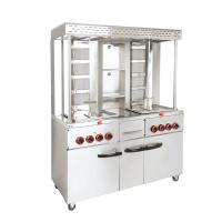 China 8 Burners Gas Doner Machine for Middle East Restaurant Stainless Steel Shawarma Grill for sale