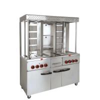 China 8 Burners Gas Doner Machine for Middle East Restaurant Stainless Steel Shawarma Grill for sale