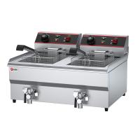 China Electricity Heating 2 Tank Deep Fryer for Commercial Kitchen to Make Potato French Fries for sale