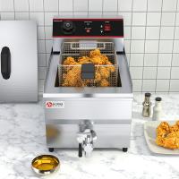China 13L Commercial Electric Deep Fryers With Oil Valve 290*360*520mm for sale