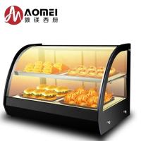 China Desktop Electric 2 Layers Fried Chicken Food Display Warmer Showcase with Electric Power Source for sale