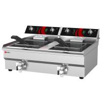China 8L Stainless Steel Commercial Double Deep Oil Fryer For Chicken for sale