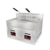 China 6L 6L Commercial Stainless Steel Gas Deep Fryer with 2 Basket Fried Chicken Machine for sale