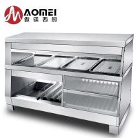 China 3 in 1 Combo Cabinet Food Warmer Display Stainless Steel Acrylic Tabletop Commercial for sale