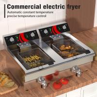 China Double 13L 13L Stainless Steel Deep Fryer for Retail and Commercial Applications for sale
