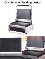 China Hotel Kitchen Stainless Steel Grill Door Design Multi-Cooker Double-Sided Contact Grill 220V for sale