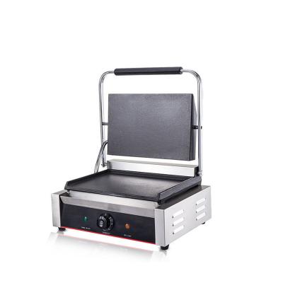 China Outdoor 425*370*190MM Single Head Stainless Steel Professional Electric Contact Sandwich Maker Panini Grills for sale