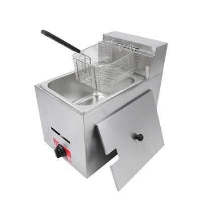 China Stainless Steel Temperature Mini Electric Gas Deep Fryer for Commercial Restaurant for sale