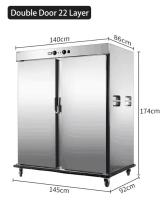 China 120mm Layer Height Stainless Steel Mobile Food Warmer Trolley for Banquet and Commercial for sale