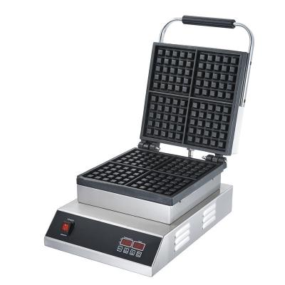 China 220V/50Hz Timer 0-10 Minutes Square Belgian Waffle Machine Electric Snack Waffle Maker for sale