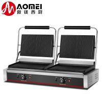 China Stainless Steel Commercial Electric Panini Press Double Grill for Professional Kitchens for sale