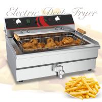China TEF-201 20l Stainless Steel Electric Countertop Deep Fryer Single Tank for Restaurant for sale
