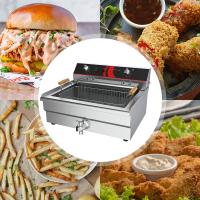 China TEF-201 20l Stainless Steel Electric Countertop Deep Fryer Single Tank for Restaurant for sale