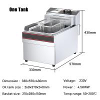 China Stainless Steel Deep Fryer 13l Capacity Temperature Range 50-200C for Hotel Restaurant for sale