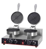 China Electric Waffle Baker Machine with 2 Plates and Temperature Control Gross Weight 12.5kg for sale