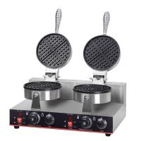 China Electric Waffle Baker Machine with 2 Plates and Temperature Control Gross Weight 12.5kg for sale