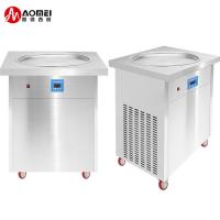 China 60 KG Single Pan Fried Ice Cream Roll Machine Approved for Customer Requirements for sale