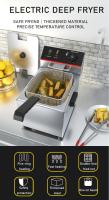 China Hotel Restaurant 11L Commercial Electric Deep Fryer 6.75KG with and Online Support for sale