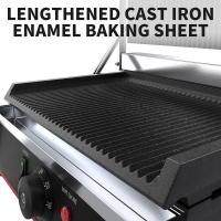 China Non-Stick Coating Contact Grill Black Silver Sandwich Maker Grill for sale