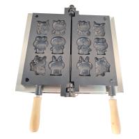 China Commercial Waffle Maker Cartoon Shape Electric Snack Machine with Temp. Range 0-300'C for sale