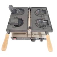 China Commercial Waffle Maker Cartoon Shape Electric Snack Machine with Temp. Range 0-300'C for sale