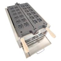 China Commercial Waffle Maker Cartoon Shape Electric Snack Machine with Temp. Range 0-300'C for sale