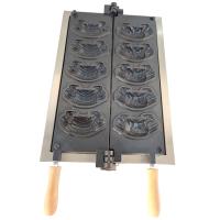 China Commercial Waffle Maker Cartoon Shape Electric Snack Machine with Temp. Range 0-300'C for sale