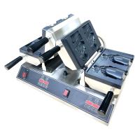China Double Waffle Maker Ice Cream Machine with Open Mouth Fish Shape and Timer 0-10 minutes for sale