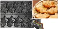 China Stainless Steel Taiyaki Making Machine for Snack Equipment and 128x8x78mm Fish Size for sale