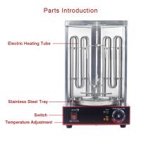 China 2 Burners Electric Vertical Rotisserie Chicken Broiler for Automatic Meat Production for sale