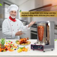 China 2 Burners Electric Vertical Rotisserie Chicken Broiler for Automatic Meat Production for sale
